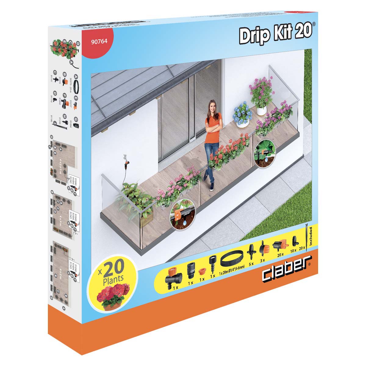 kit claber drip 20+ per irrigazione • BricoLiveRoma